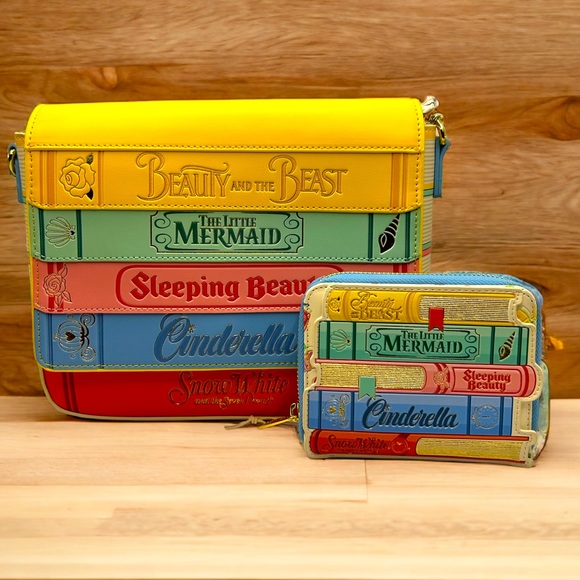 Loungefly | Bags | Disney Princess Books Classics Crossbody Bag And ...
